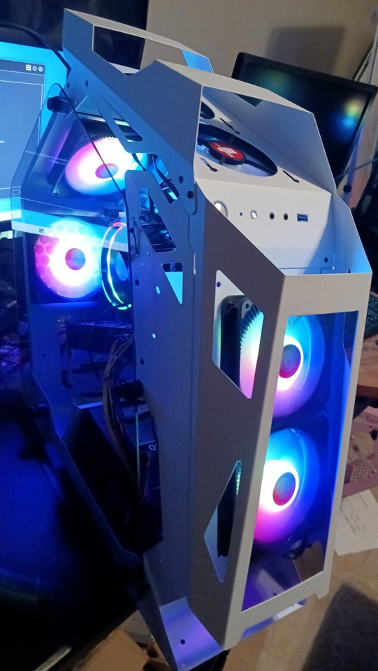 PC gaming case mATX Tower PC Gaming Case Open Computer x3 BLACK, 6 new ...