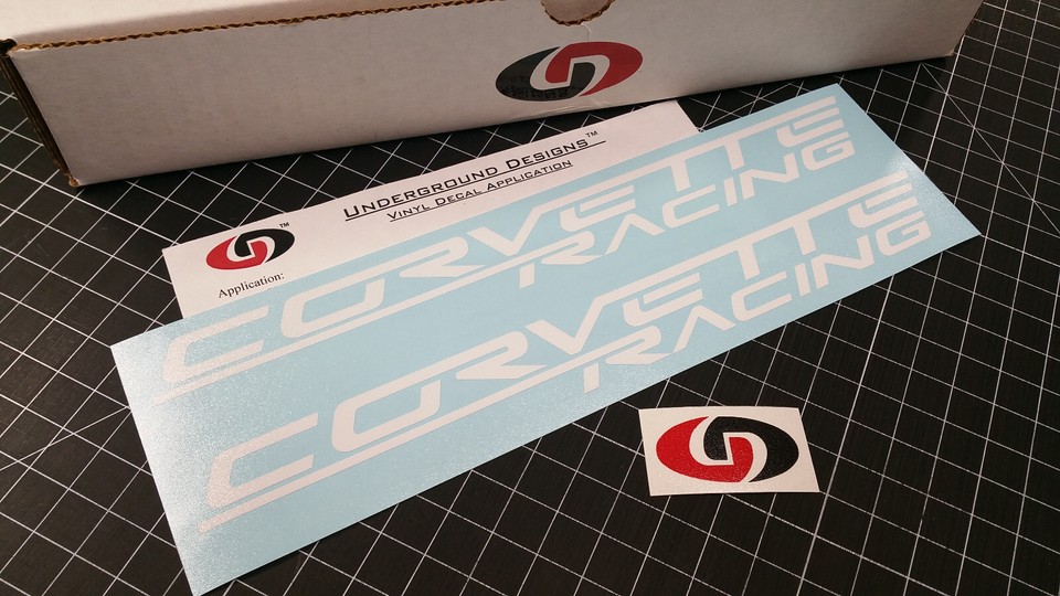Corvette Racing Decals (2pk) C5 C6 C7 C8 Fender Stickers Stingray Z06 ...