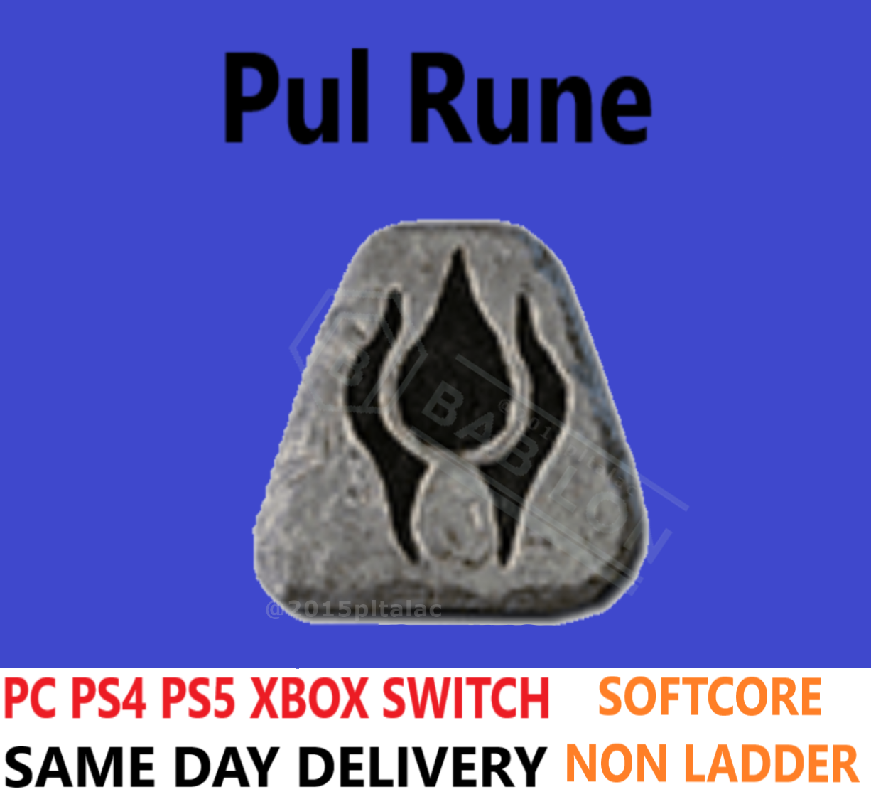 PC PS4 PS5 XBOX SWITCH 2 x PUL RUNE DIABLO 2 RESURRECTED ALL REGION ...