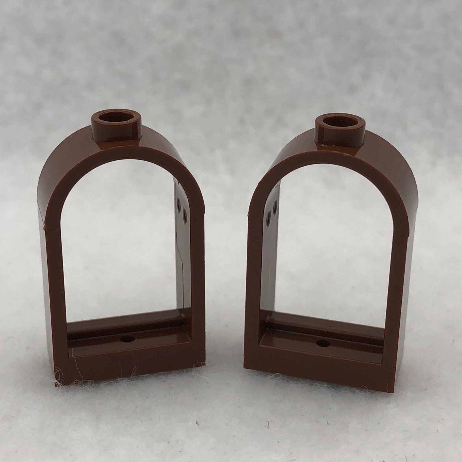 LEGO 30044 Reddish Brown Window 1 x 2 x 2 2/3 with Rounded Top (x2) | eBay