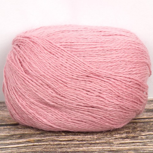 Angora Yarn (Dyed Flamingo Pink) 50g 350m 4 ply Angora Nylon blend ...