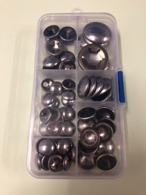 60 No, ASSORTED, CAPPED, STARLOCK WASHERS. "PUSH ON FASTENERS", 4mm TO ...