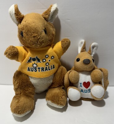 Boom Up Souvenirs Kangaroo Joey Australia Plush With Baby Keychain B | eBay