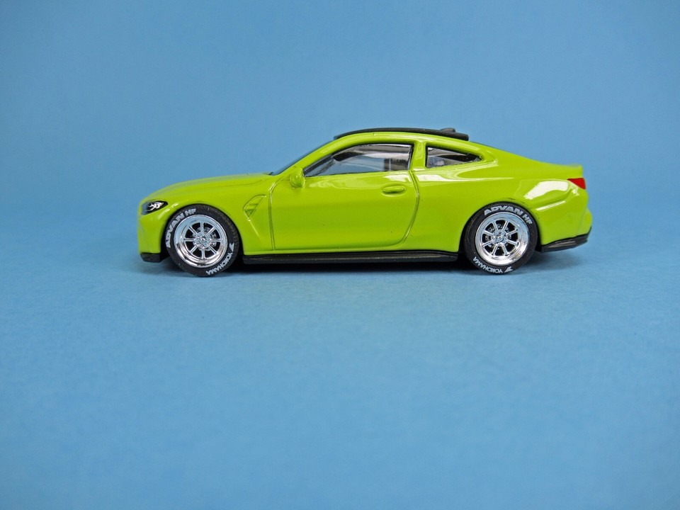 1/64 Wheel and Tire Set Real Riders Watanabe Type-R Chrome Yokohama ...