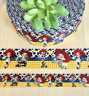 7/8 & 1.5" (1 YD) Jessie Grosgrain Ribbon Toy Story Cowgirl Ragdoll ...
