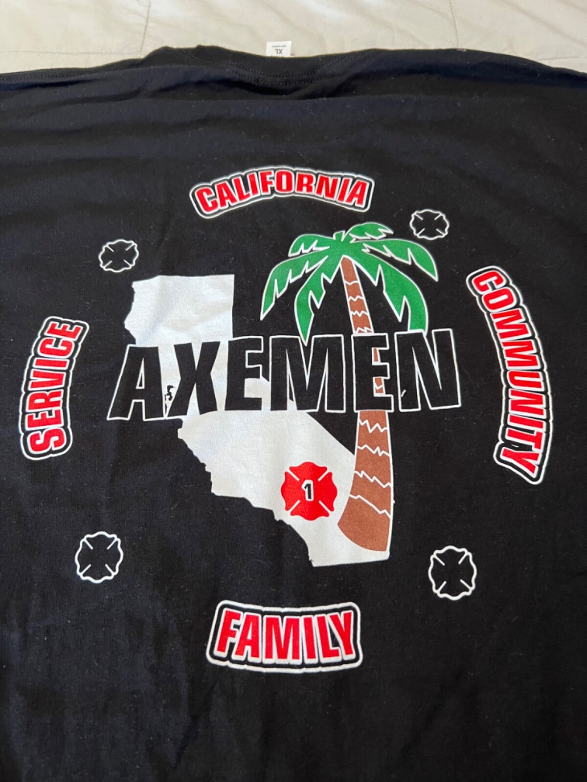 California Axemen Firefighters Motorcycle Club #1 Size Large T Shirt | eBay