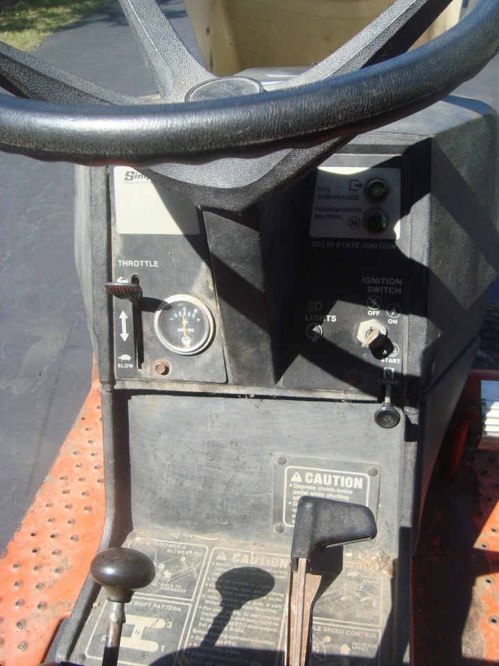 1985 Simplicity 6216 Tractor 16HP I/C Series Engine w/Tire Snow Chains ...