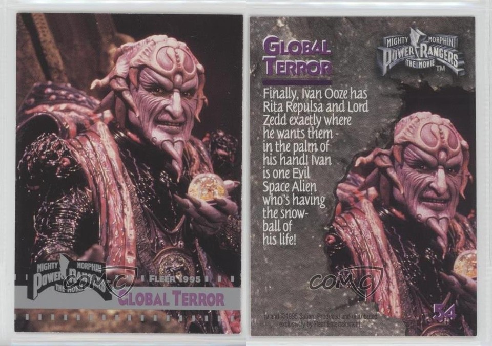 1995 Fleer Mighty Morphin Power Rangers The Movie Retail Global Terror ...