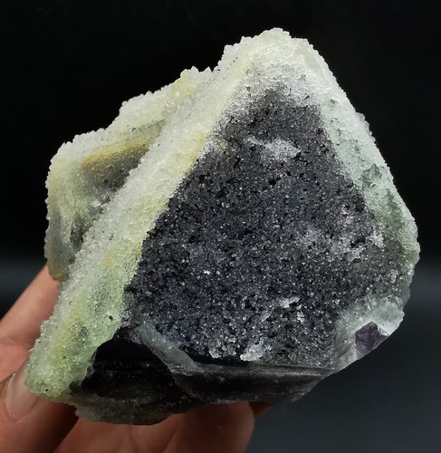 230g Natural Clear Purple Phantom Green Octahedral Fluorite Quartz ...