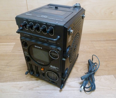 Sony FX-300 Jackal TV FM AM Receiver Cassette Recorder DC 12V 6W Audio ...