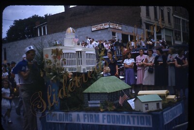 Rousseau School Parade Float People 1950s 35mm Slide Red Border ...