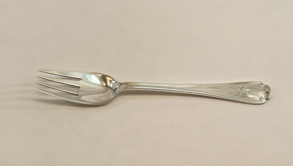 Tiffany Flemish Sterling Silver Fish Fork - 7 1/4" - with Monogram | eBay