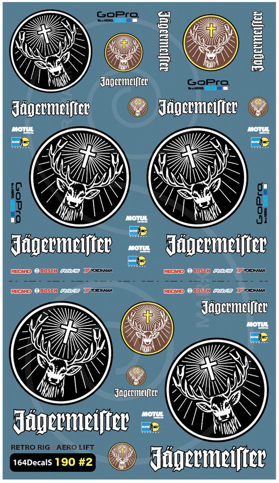 Team Jagermeister Racing Waterslide Decals 1/64 CUSTOM Hot Hw # 190 | eBay