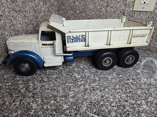 Smith-Miller White Mack L Blue Diamond Dump Truck circa 1950's | eBay