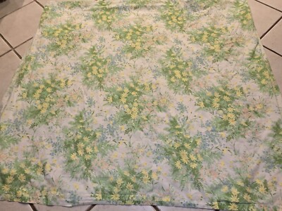 Vtg 70s Springmaid Queen Flat Sheet Wondercale Meadow Daisies Flower 98 ...