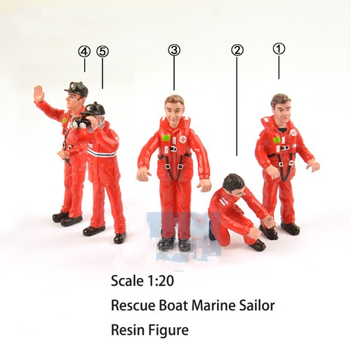 Scale 1/20 Rescue Boat Marine Sailor SAR Resin Figure RC BOAT FTTINGS ...