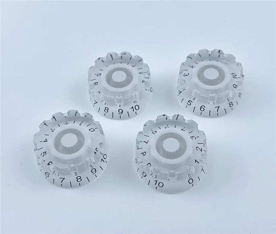 4 Pcs White Knurled LP Guitar Speed Dial Knobs Control Knobs for Guitar ...