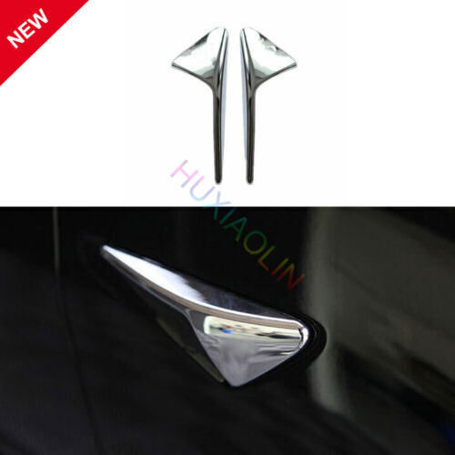 For Tesla Model X S 2012-21 Chrome Side Fender Outer Camera Cover Trim ...