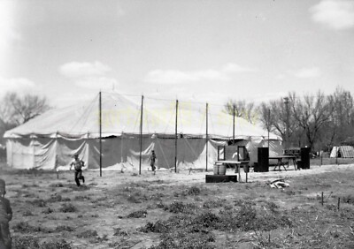 Sideshow Tent - Lot Prep / Set-Up - c1940-50s - Vintage Circus Negative ...