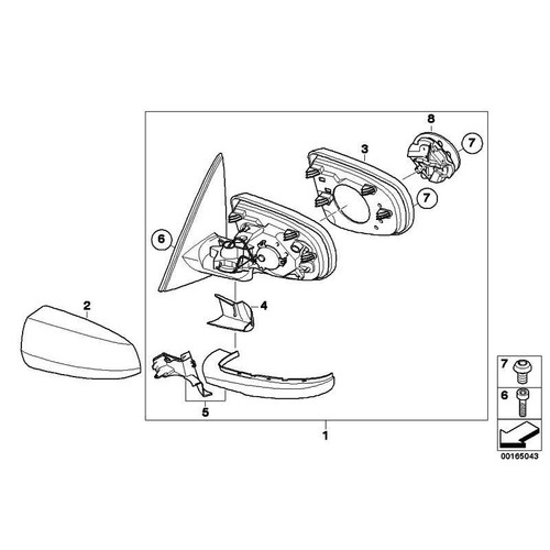 Original BMW 67136973724 - Antrieb Aussenspiegel Memory MAGNA X5 X6 | eBay
