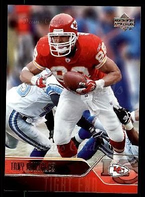 2004 Upper Deck #96 Tony Gonzalez Chiefs HOF California Berkeley 8 - NM ...
