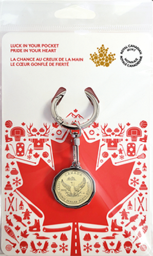 2026 Canada New Lucky Loonie in Keychain One Dollar Coin. MINT UNC. $1 ...