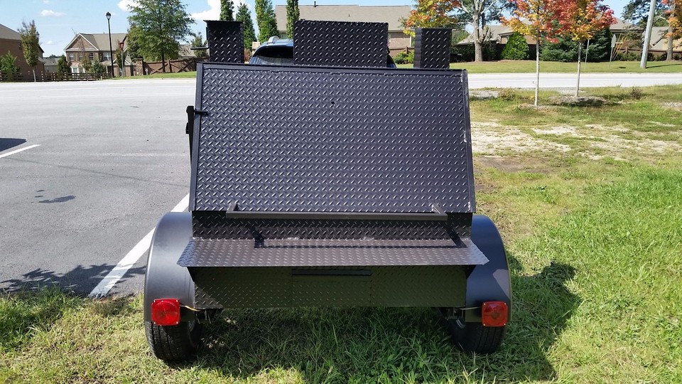 Rotisserie Mobile BBQ Smoker Grill Trailer Food Truck Concession ...