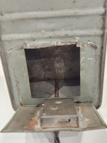 Vintage Antique Tin Litho Dime Coin Bank WITH KEY - Gnomes with Money ...