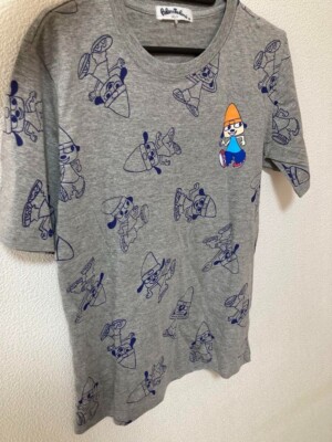 Parappa The Rapper Official T-Shirt M Size Gray Patterned | eBay