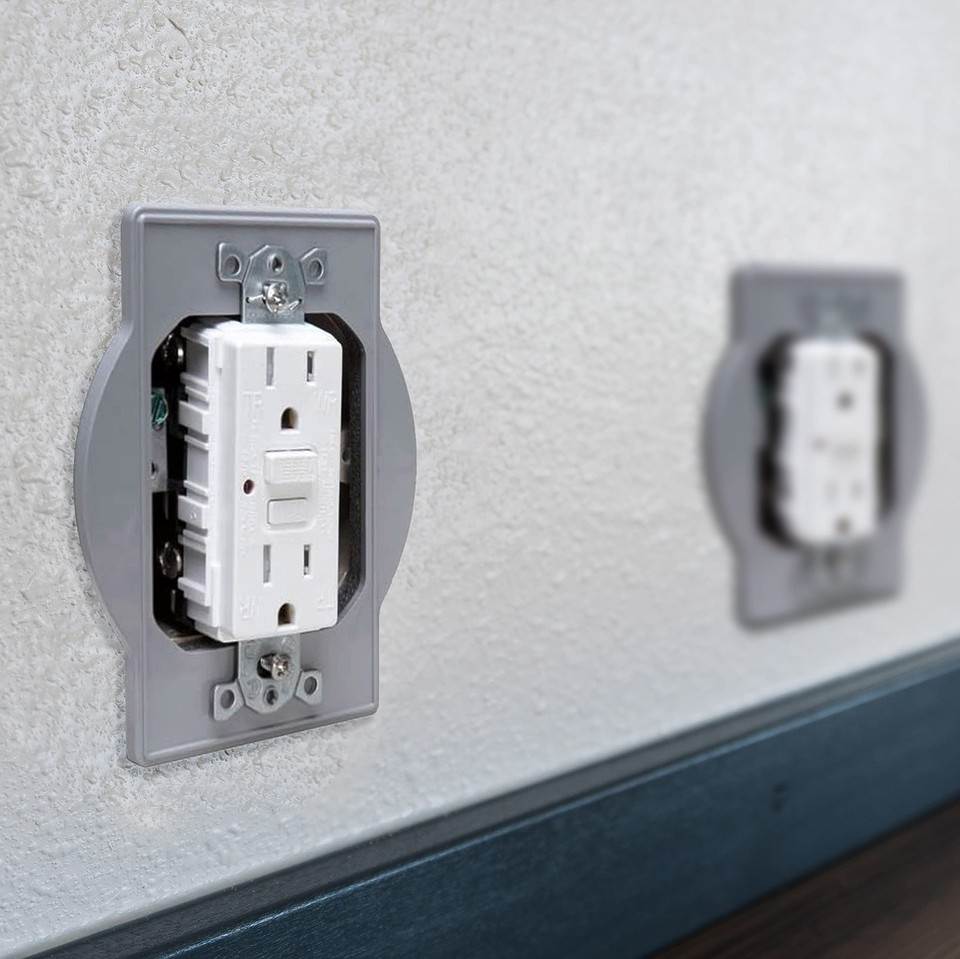 PRBA400G Plastic Round Box Adapter Weatherproof Electrical Box Gray | eBay