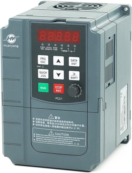 Huanyang VFD 220V 5HP 4KW Variable Frequency Drive + Braking Resistor ...