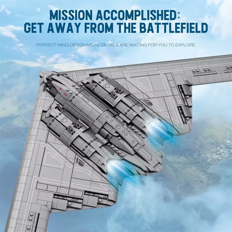 B2 Stealth Bomber Building Blocks – USA Military Fighter Jet Toy Bricks ...