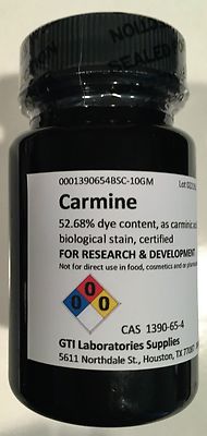 Carmine, 52.68% dye content, biological stain, certified, 10g | eBay