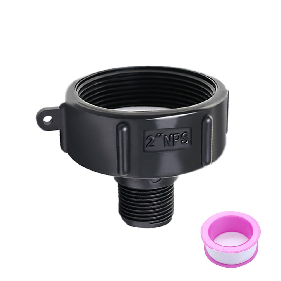 2/4X 275 330 Gallon IBC Tote Water Tank Adapter 2"NPS Fine Thread x 3/4 ...