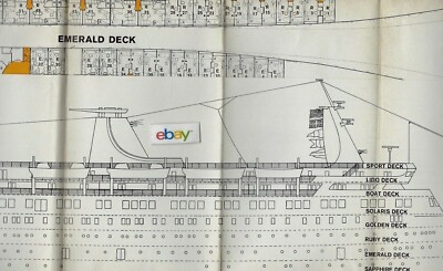 SUN LINE GREECE S.S. STELLA SOLARIS DECK/CABIN PLANS 1974 | eBay