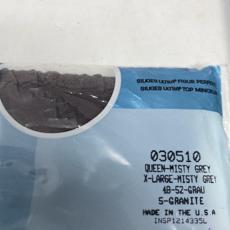 Silkies Ultra Control Top Pantyhose Sheer Legs USA Gray Misty XL Queen ...