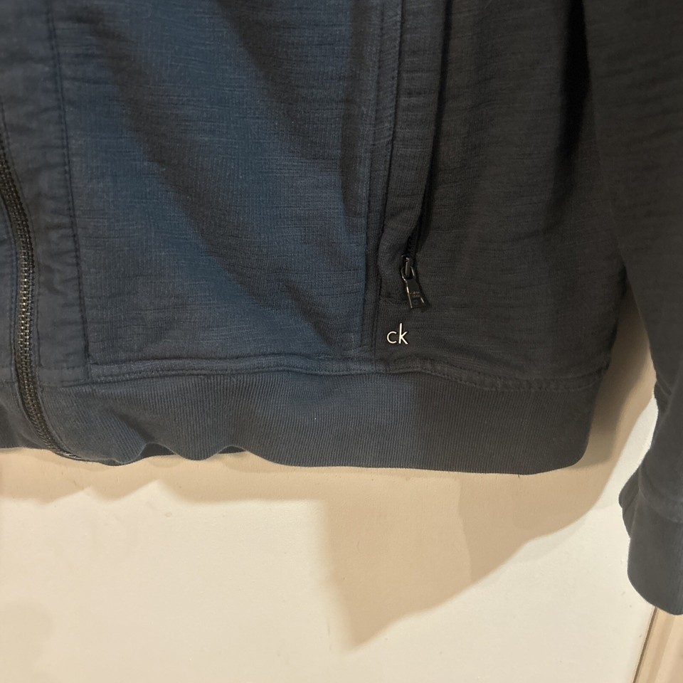 Calvin Klein -Washed Blue Full Zipper Jacket RN# 36543 CA# 50900, Large ...