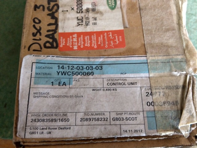 Genuine Land Rover Discovery 3 USA Spec Lighting Control Unit Cheap ...