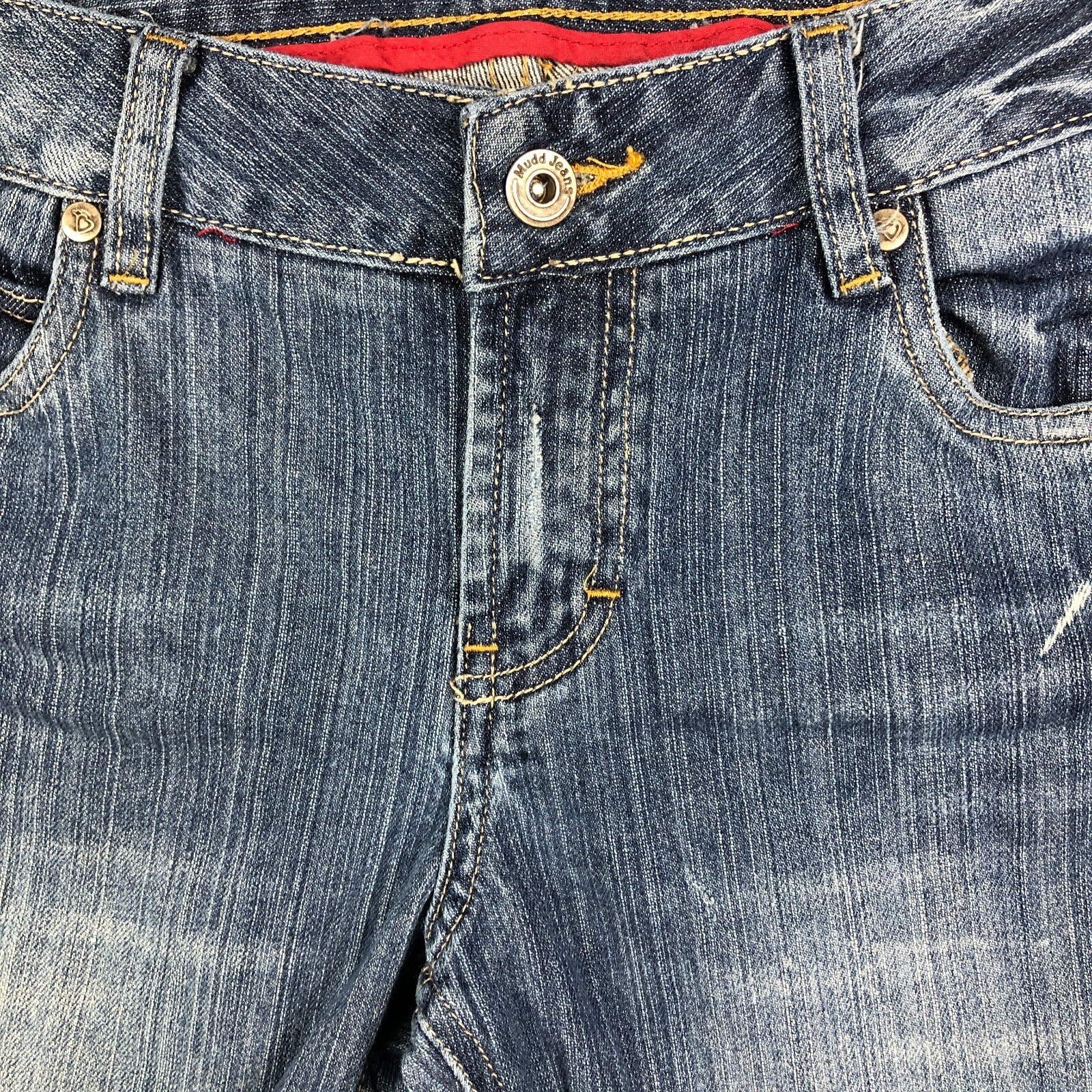 Mudd Straight Denim Juniors Size 7 Mid Rise Medium Wash 27 in Inseam ...