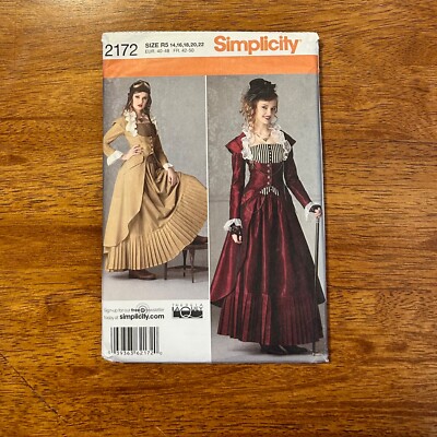 Simplicity Pattern # 2172 Steampunk Victorian Era Inspired Misses/Plus ...