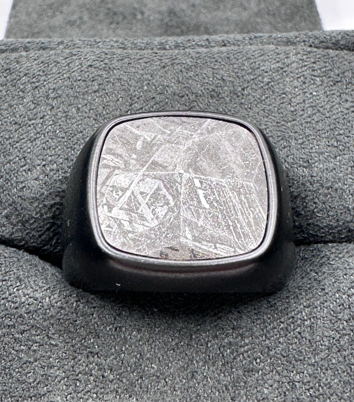 David Yurman Black Titanium Meteorite Signet Ring Sz … - Gem