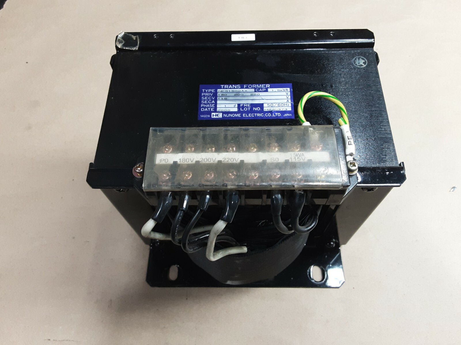 Nunome Electric Nes1500Ax Transformer 1.5 Kva 180 200 220 V 115 1 PH ...