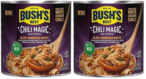 Bush's Best Chili Magic Slow Simmering White, 15.5 oz (2 Cans) Just Add ...