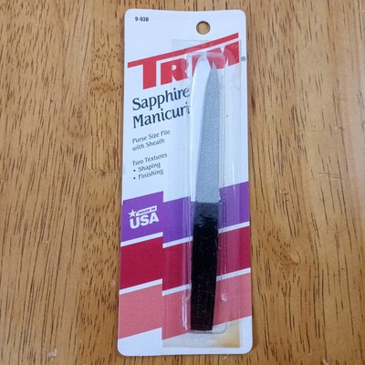 VTG Trim Nail File 5" Sapphire Manicurist Stainless Steel Bassett USA 9 ...