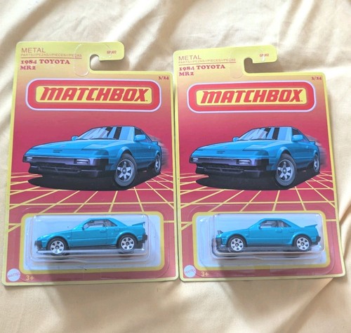 2022 Matchbox Retro 1984 TOYOTA MR2 3/24 Turquoise Blue Lot Lights Up ...