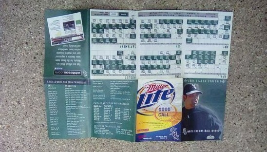 1999 - 2005 (7 YEARS) CHICAGO WHITE SOX PAPER POCKET SEASON GAME ...