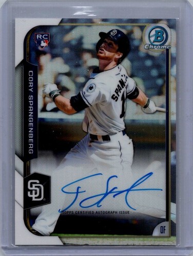 2015 Bowman - Chrome Rookie Autographs Cory Spangenberg #BCAR-CS ...