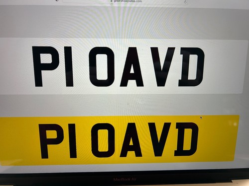 2 SETS OF PRIVATE/ PERSONAL REGISTRATION PLATES “DAVID”P1 0AVD / P2 ...