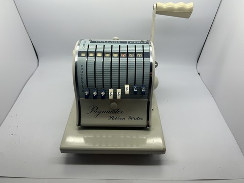 Vintage Paymaster Ribbon Writer Series 8000 Check Writer W/Key | eBay