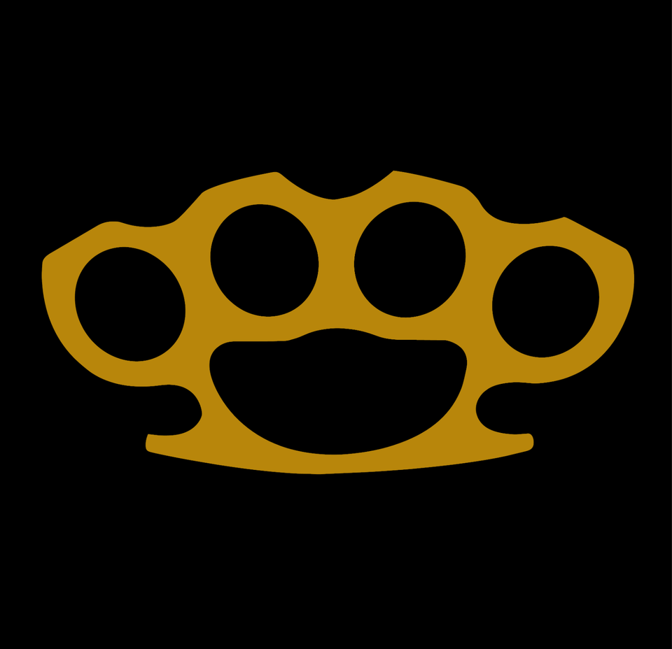 Brass Knuckle Decal Multiple Colors Available Defense Fight Swing Thug ...
